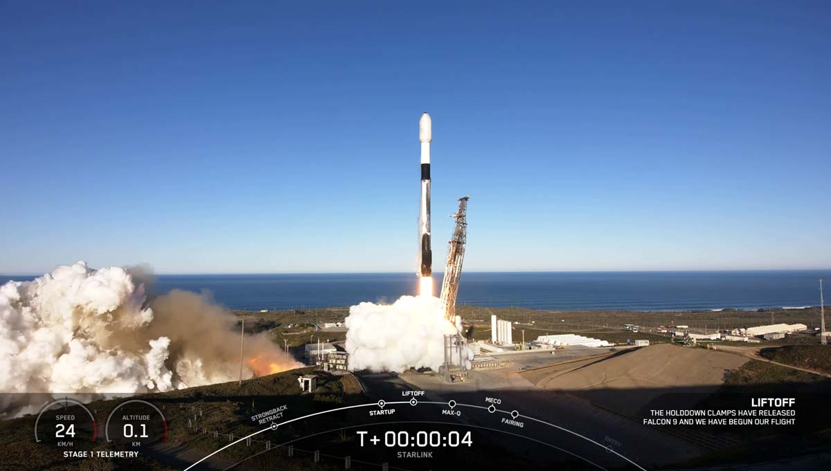 Запуск групи супутників Starlink Group 2-6 та D-Orbit ION SCV009 ...